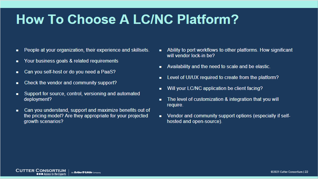 Low-Code/No-Code-Enabled Citizen Developers: A Q&A | Cutter Consortium